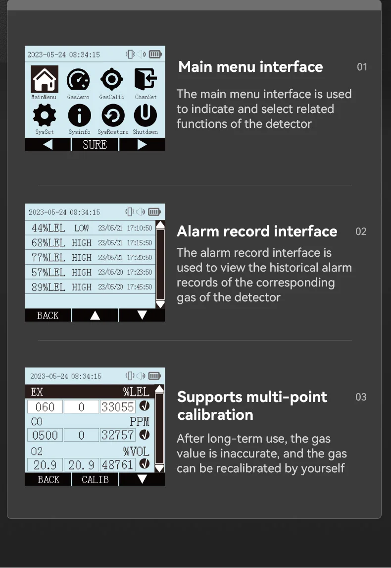 Bosean 6in1 Gas Detector - Precision and Reliability