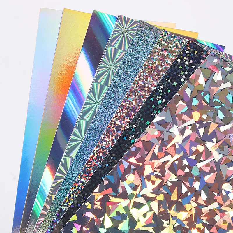 Holographic Cardstock Metallic Iridescent Mirror Paper Foil Board ...