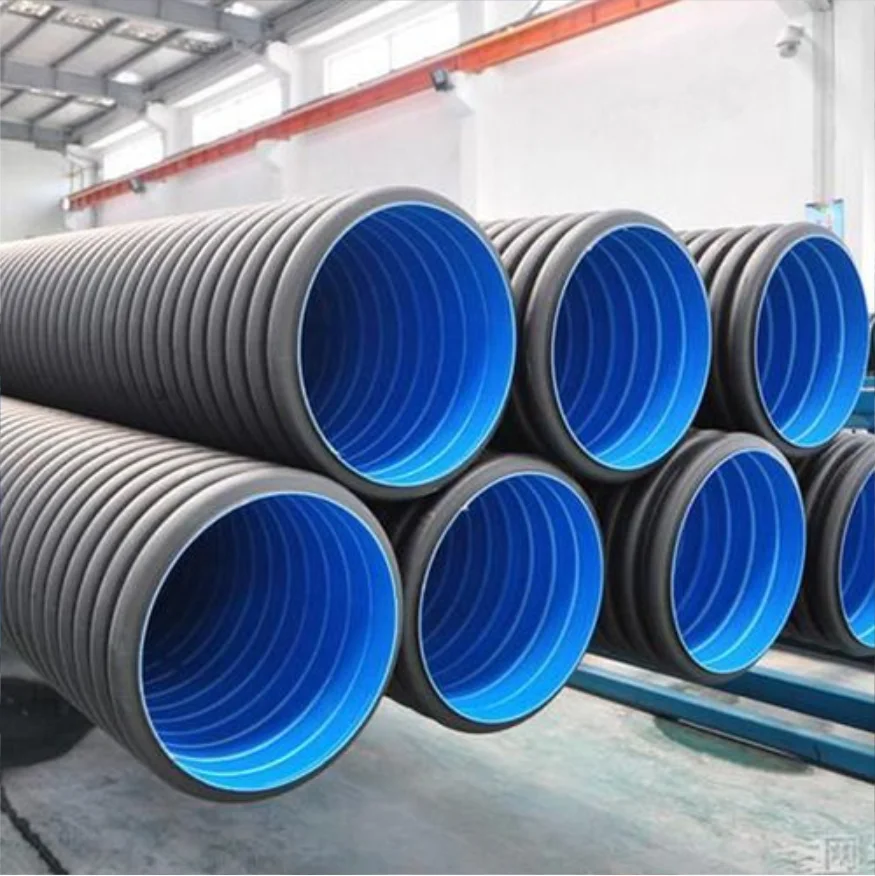 Custom Sn4 Sn8 Double Wall Corrugated Hdpe Pipe 110mm Pvc Sewer Pipe ...