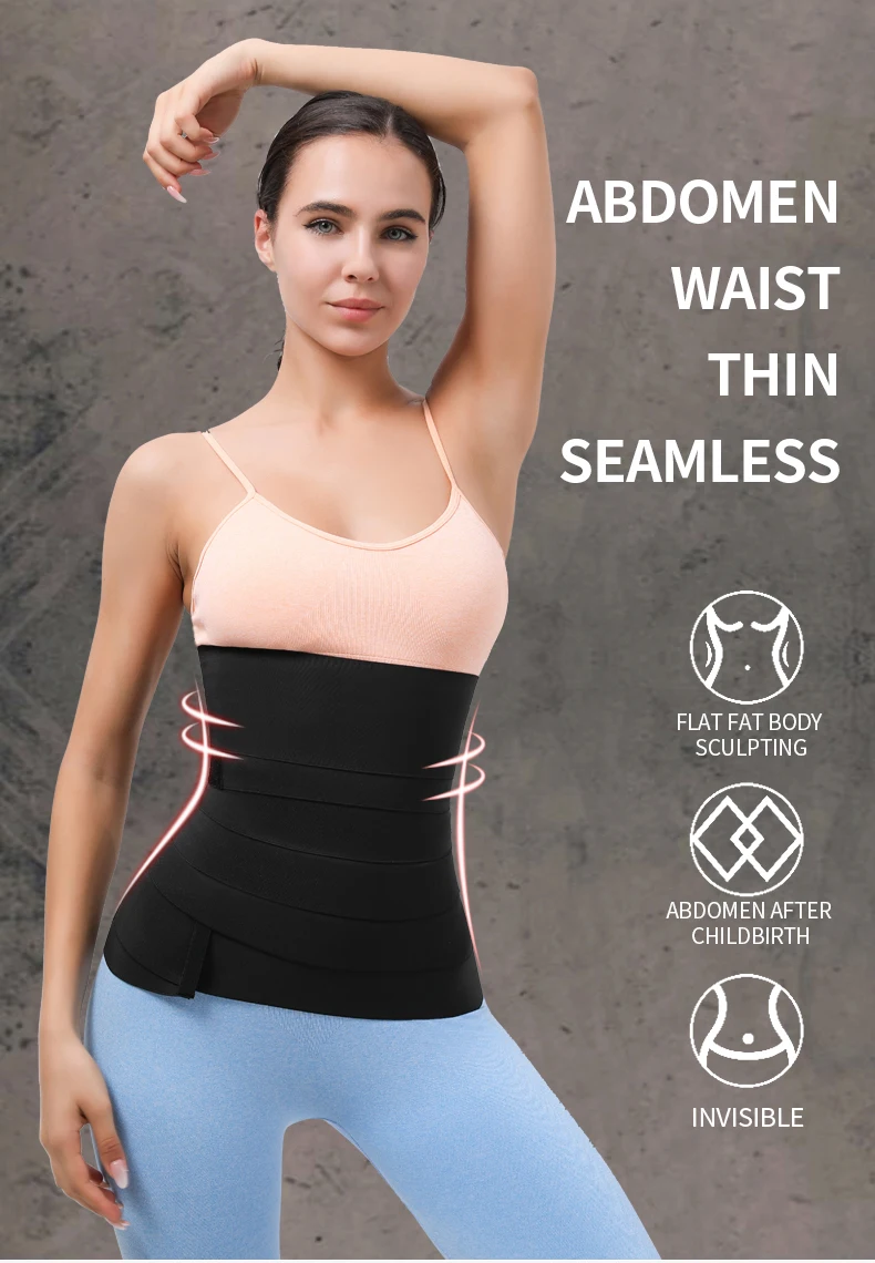 Latex Body Shaper - Waist Wrap Slimming Button Closure Belts