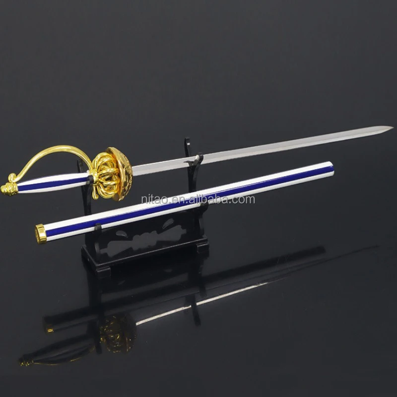 Japan Anime One Piece Cavendish Mini Sword - 26cm Zinc Alloy