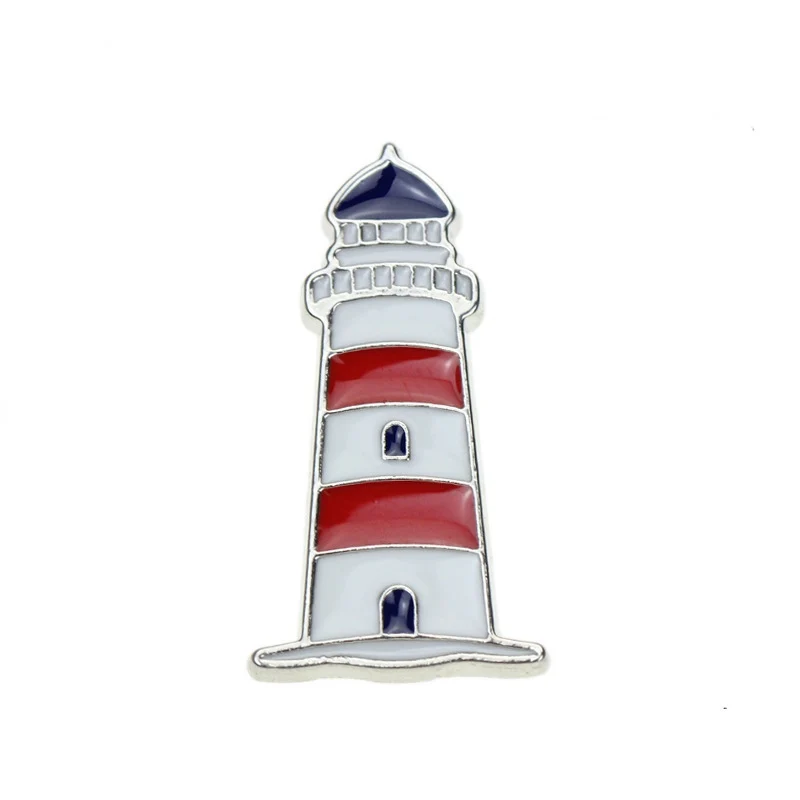 The lighthouse the rudder Hard Enamel metal Lapel Pin badges metal ...