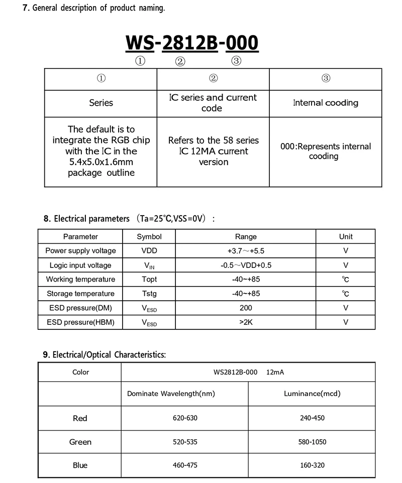 Adjustable Rgb Led Chip Ws2812b Sk6812 Sk9822 Apa102 Apa107 Ic Built In ...
