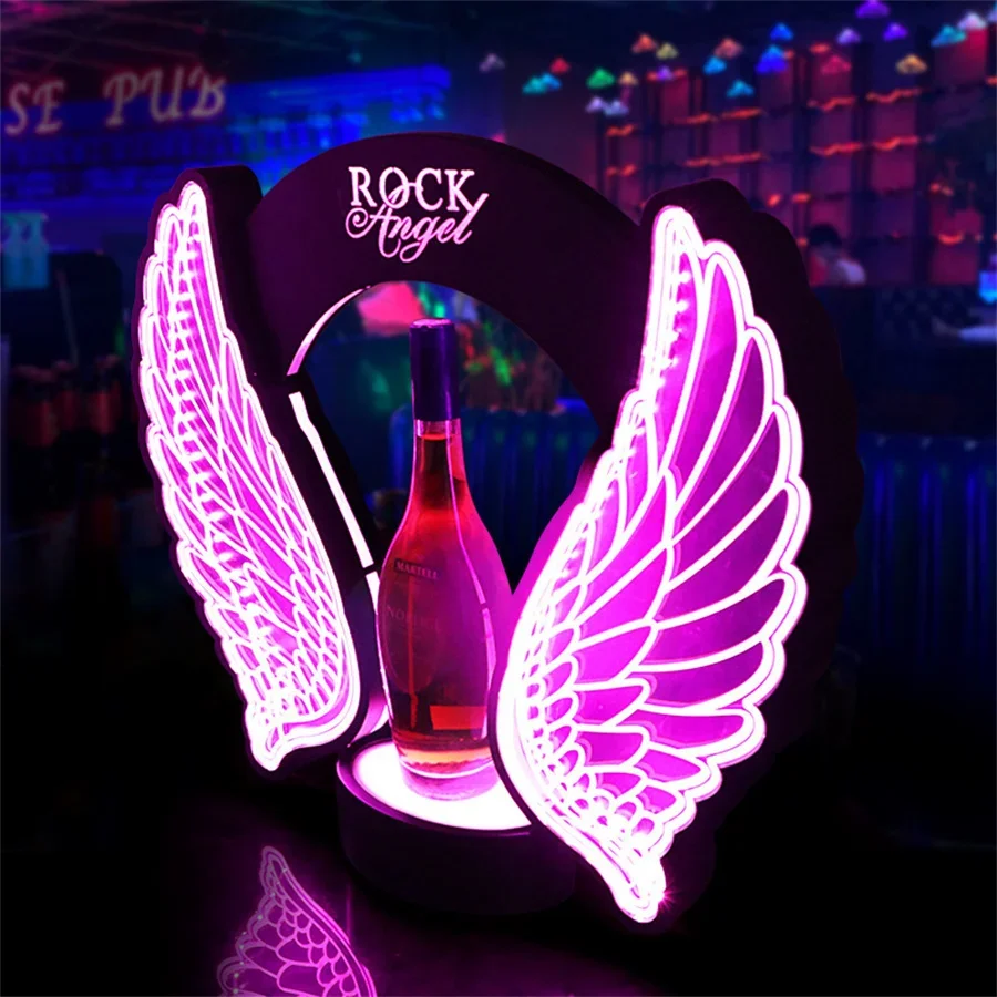 Customized LED Angel Wings Wine Champagne Bottle Glorifier