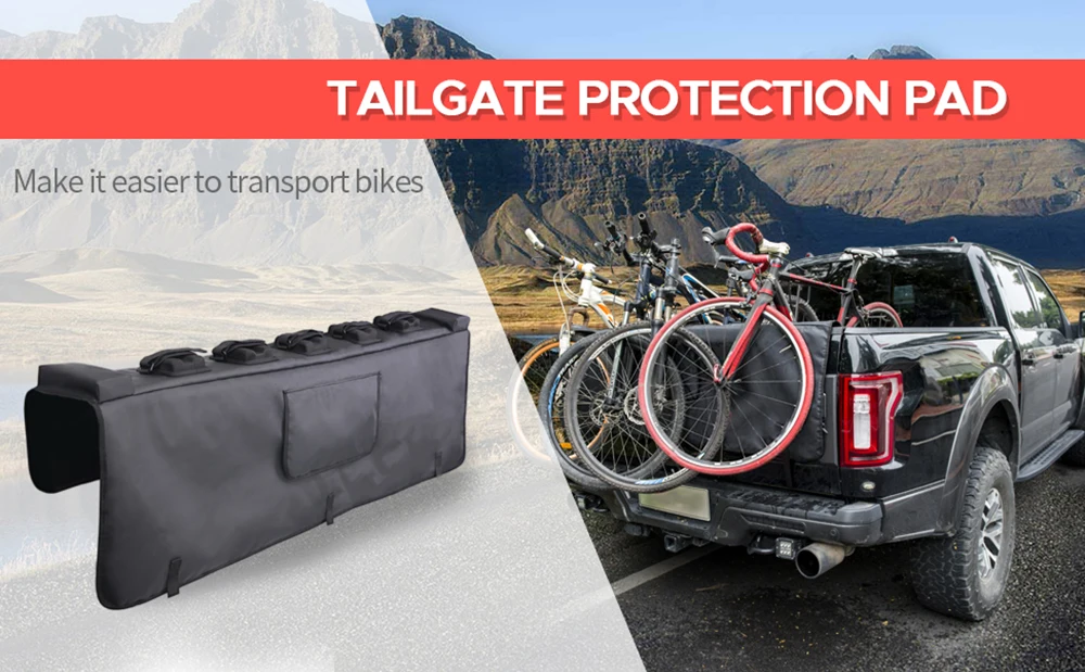 5 Bike Pickup Truck Bike Rack Tailgate Cover Pickup Truck Pad For ...