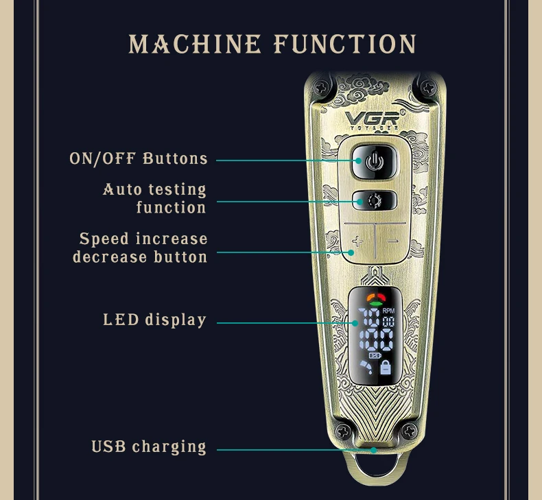 VGR V-901 Hair Cut Machine - Professional Cordless Trimmer