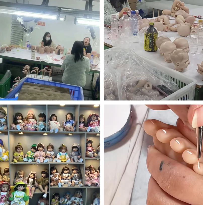 19inch Platinum Liquid Full Solid Soft Silicone Reborn Baby Doll Girl ...