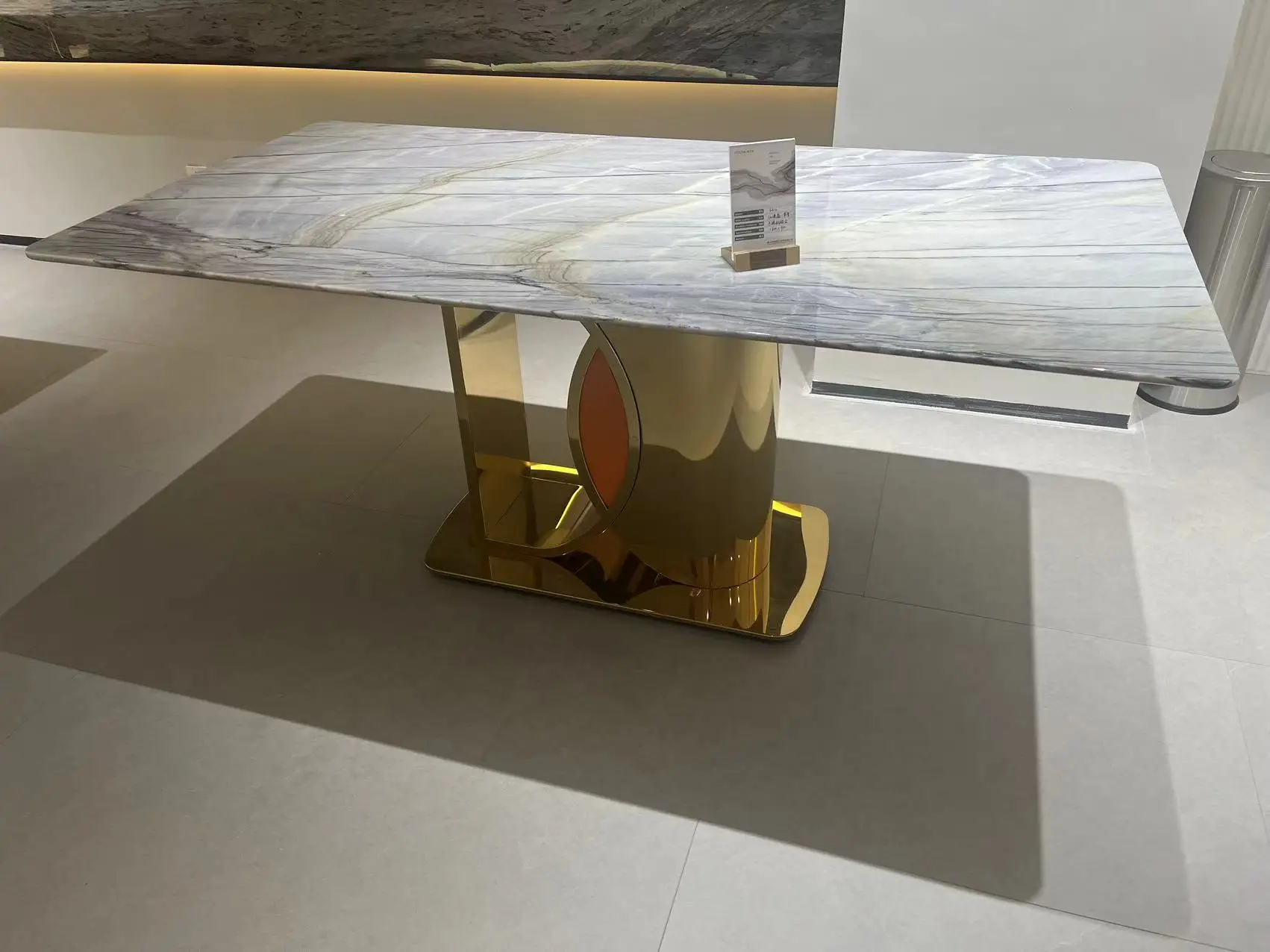 New Design Modern & Luxury Marble Top Dining Table Rock Stone Table ...