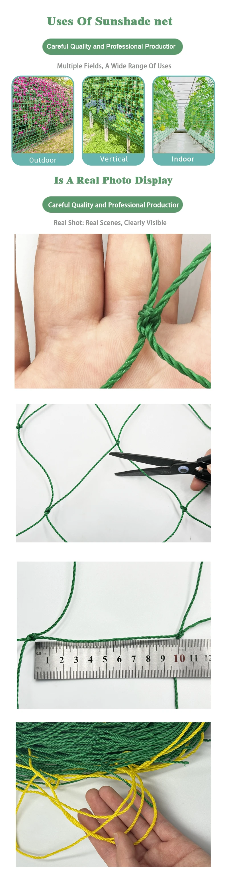 Garden Trellis Netting Heavy Duty Nylon Net For Climbing Plants Outdoor ...