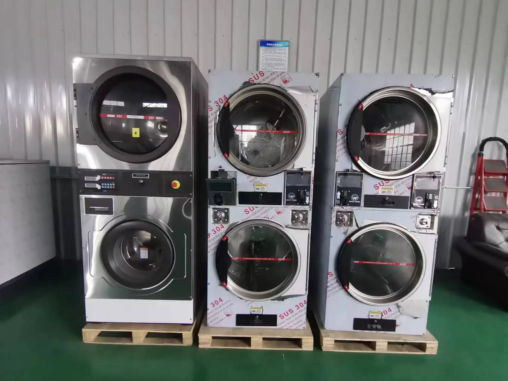 16kg Industrial Stack Dryer Machine Gas Heating Dryer Machine For ...