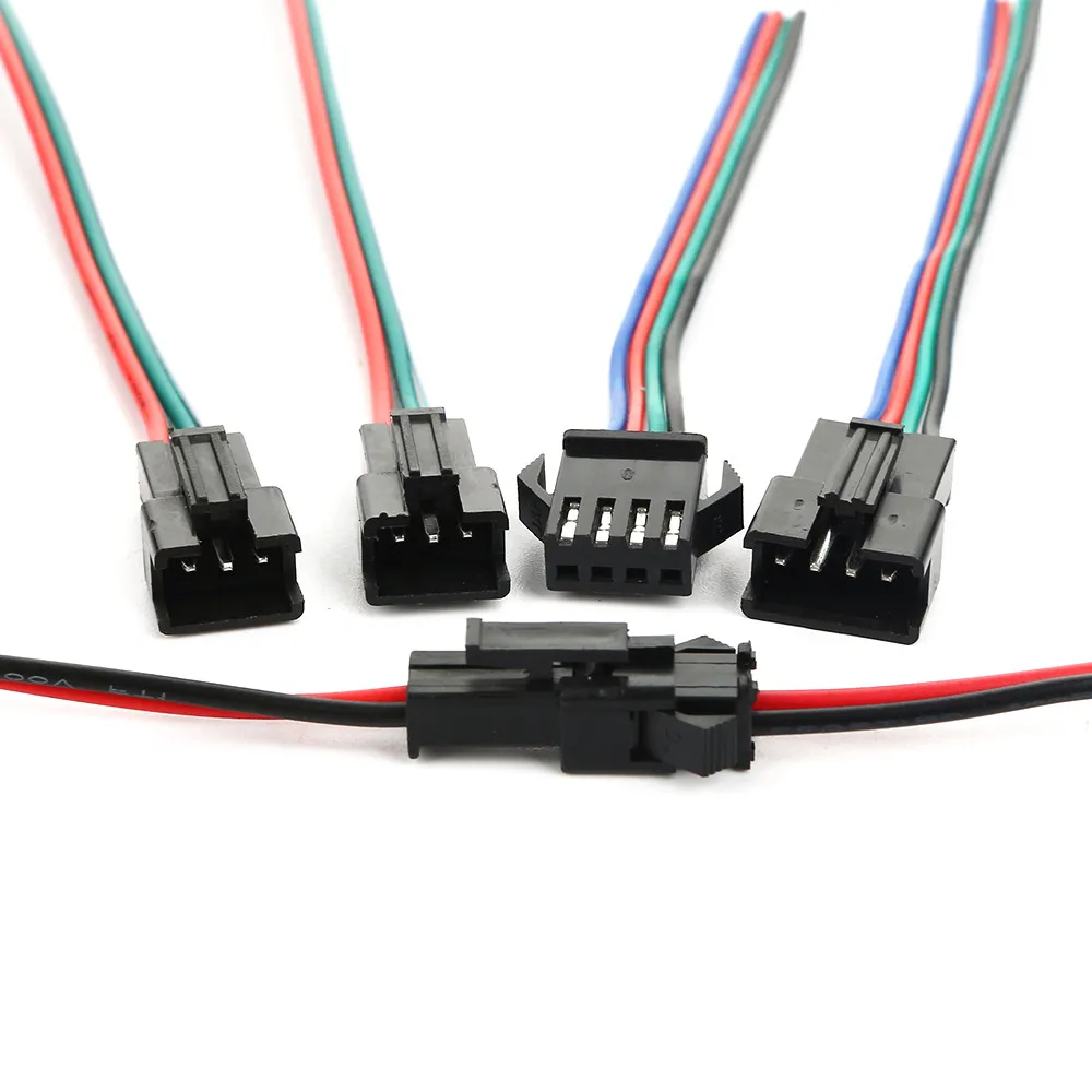 JST SM 2P 3P 4P 5P 6P Macho a Hembra Conector Cable Conectores LED Wire Harness| Alibaba.com