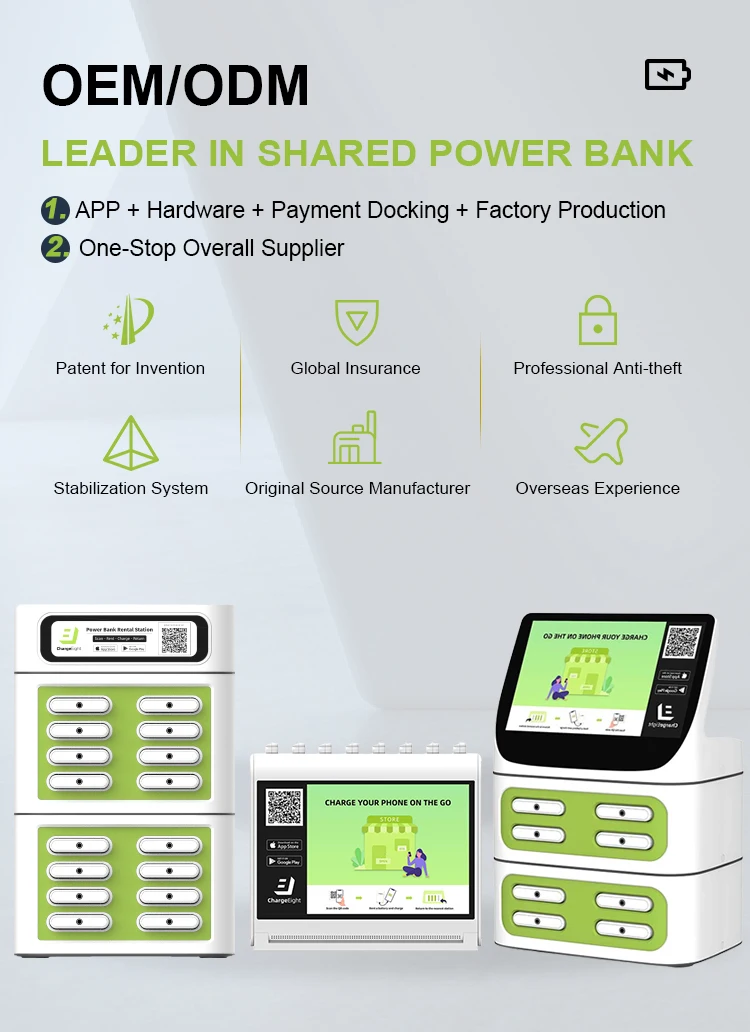 8 Slot Power Bank Rental Charger Mobile Shared Power Bank Rental ...