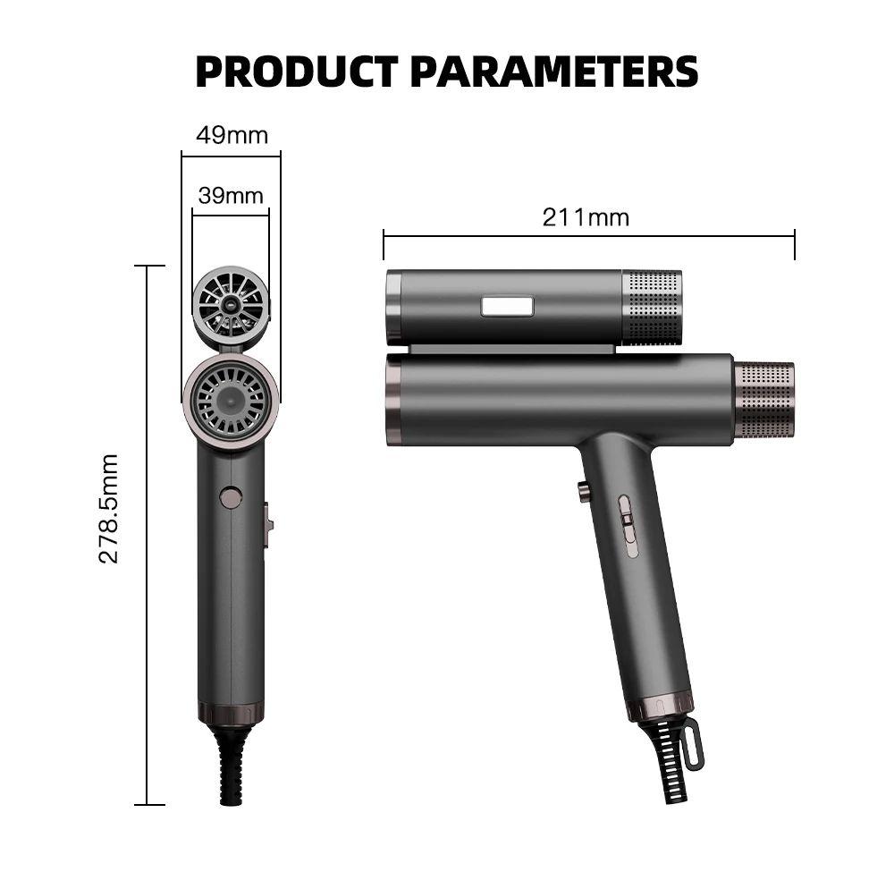 High Speed Dual Motor Hairdryer - Professional Salon Quality