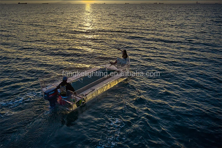 15 Person Crystal Cruise Ship Transparent Clear Boat With Engine Motor ...