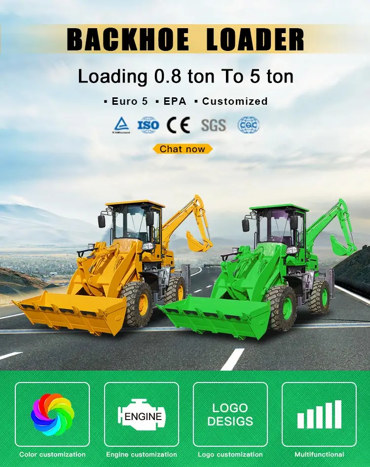 Small Multi-functional Busy At Both Ends 08-12 Loader Excavator Backhoe ...