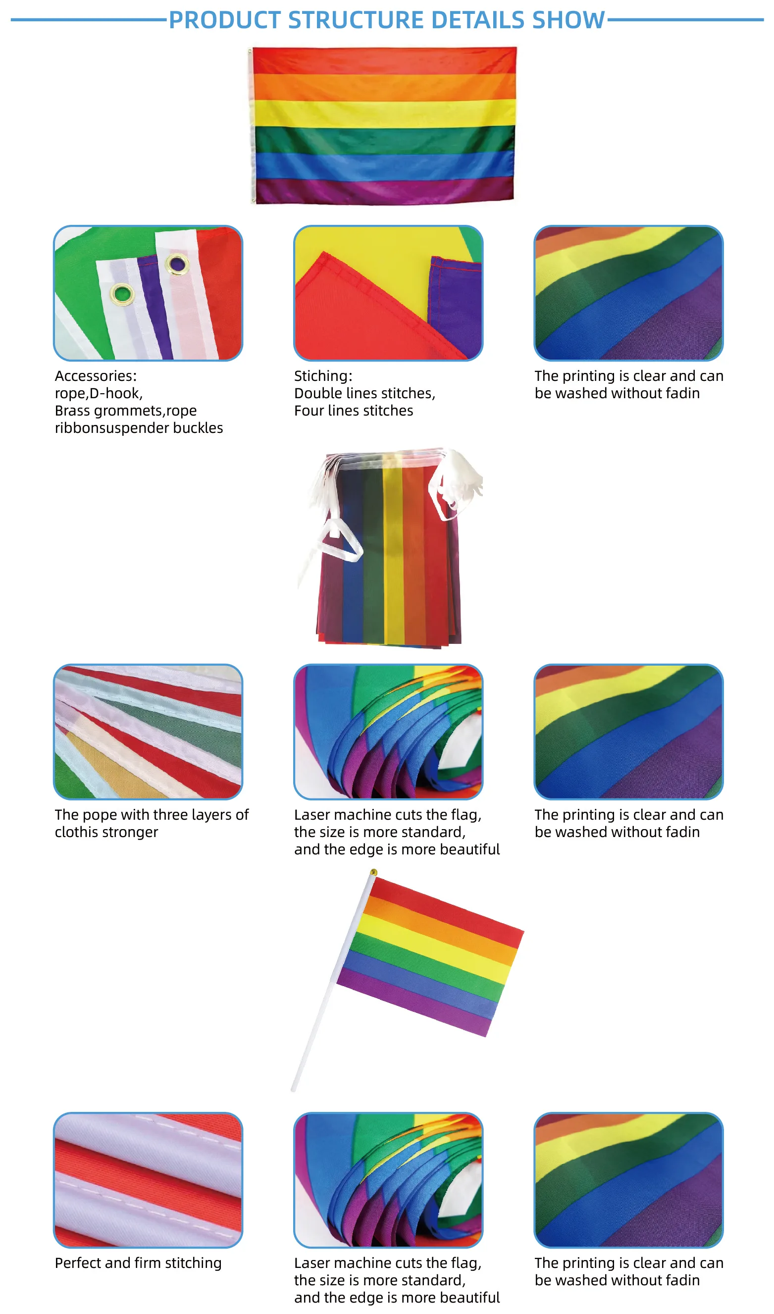 Wholesale Custom Lesbian Pride Handheld Flag Decorations LGBT Les Hand ...