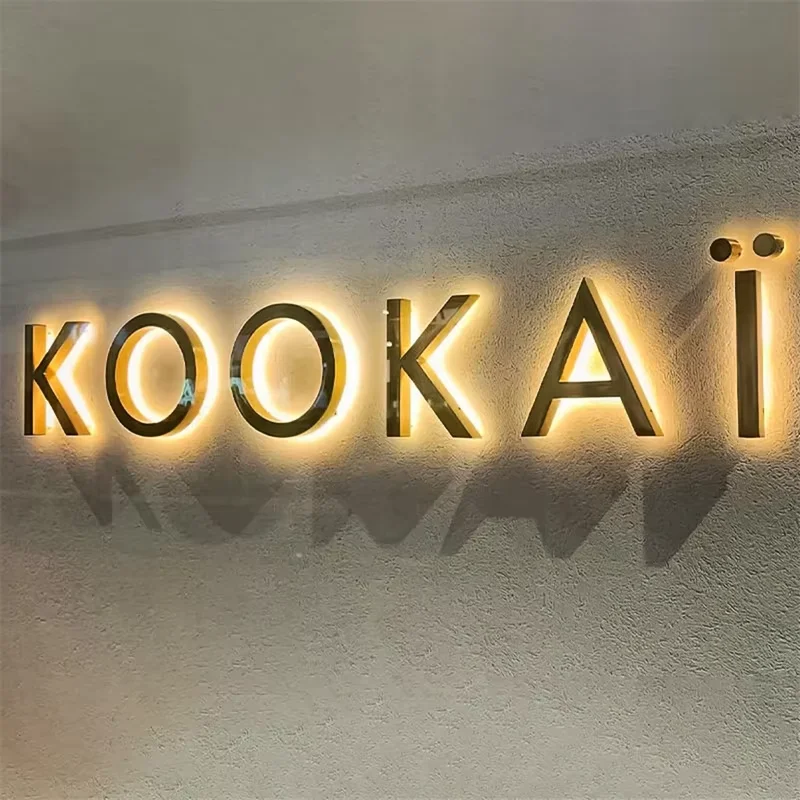 Custom 3D Logo Sign Board Backlight Channel Letter Outdoor Wall Lc ...