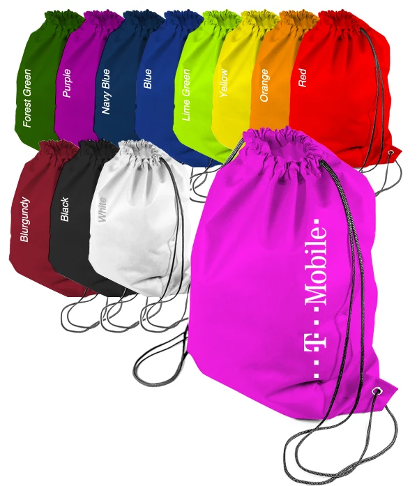 Promotional 210D Polyester String Backpacks - Waterproof