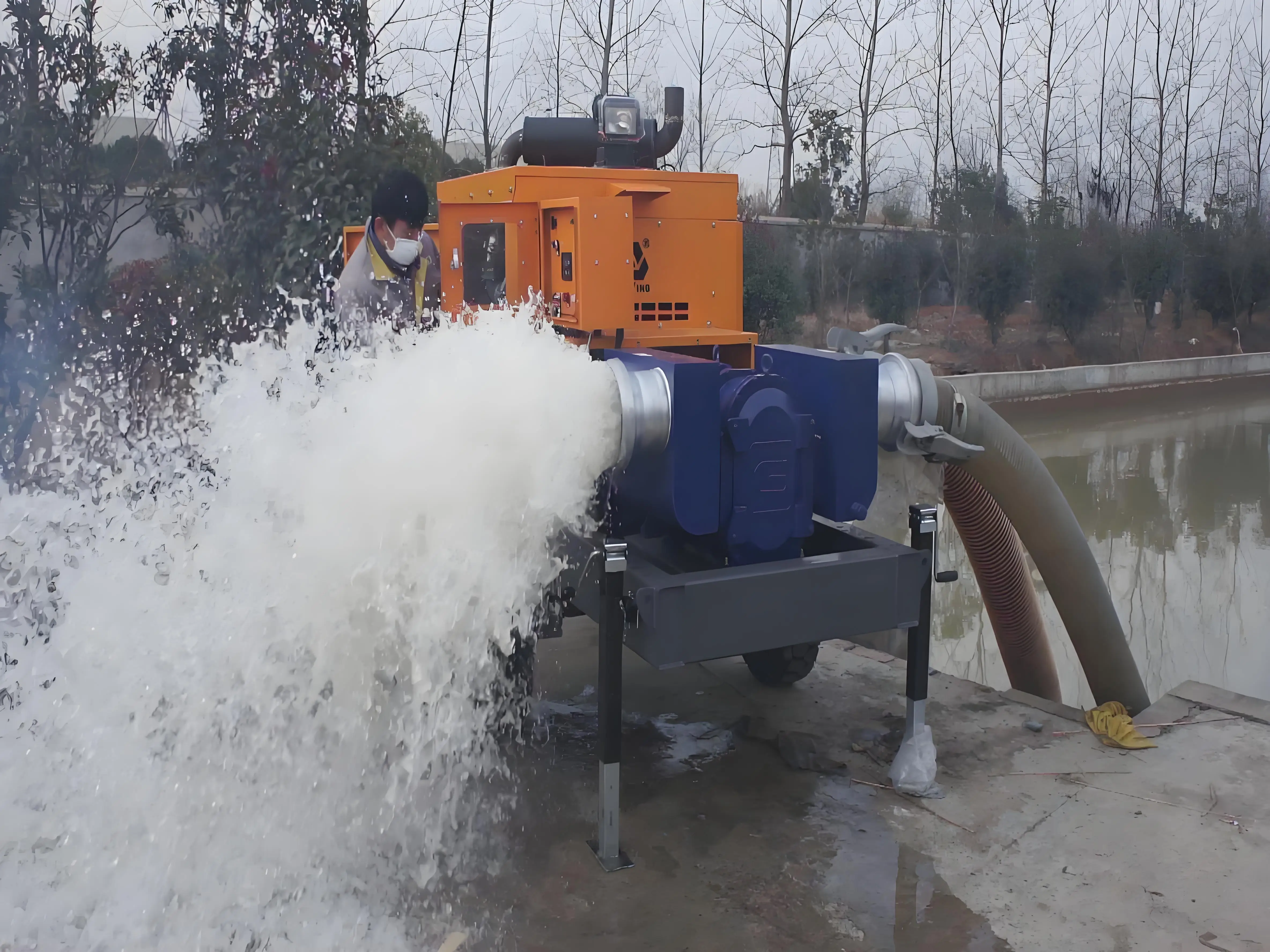 Large-Capacity Diesel Engine Self-Primed Emergency Rescue Pump 1000 ...