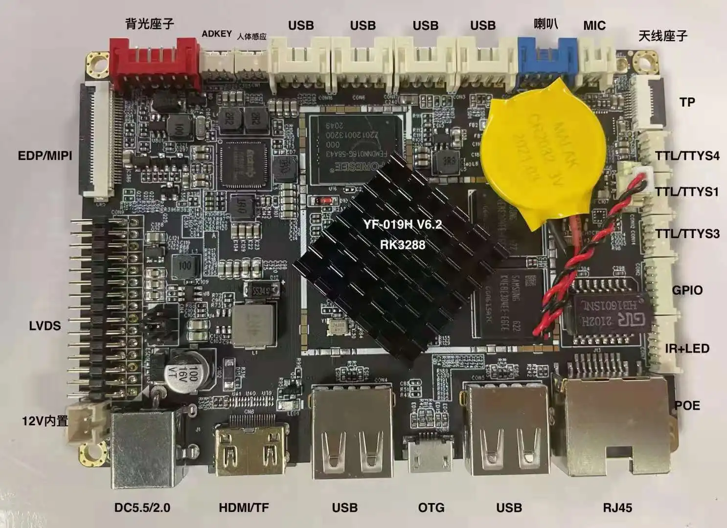 In Stock Android Board LCD LVDS EDP Control Board RK3288/RK3399/RK3568
