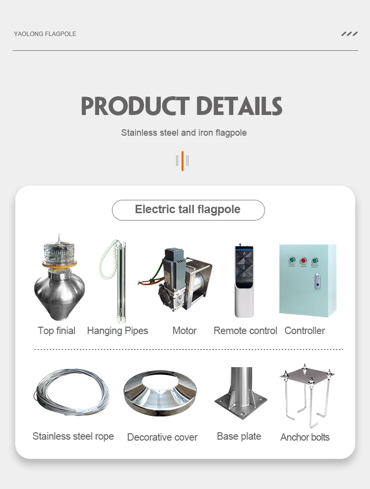 6-200m Giant Remote Controlled Flag Pole For Sale - Buy Outdoor ...