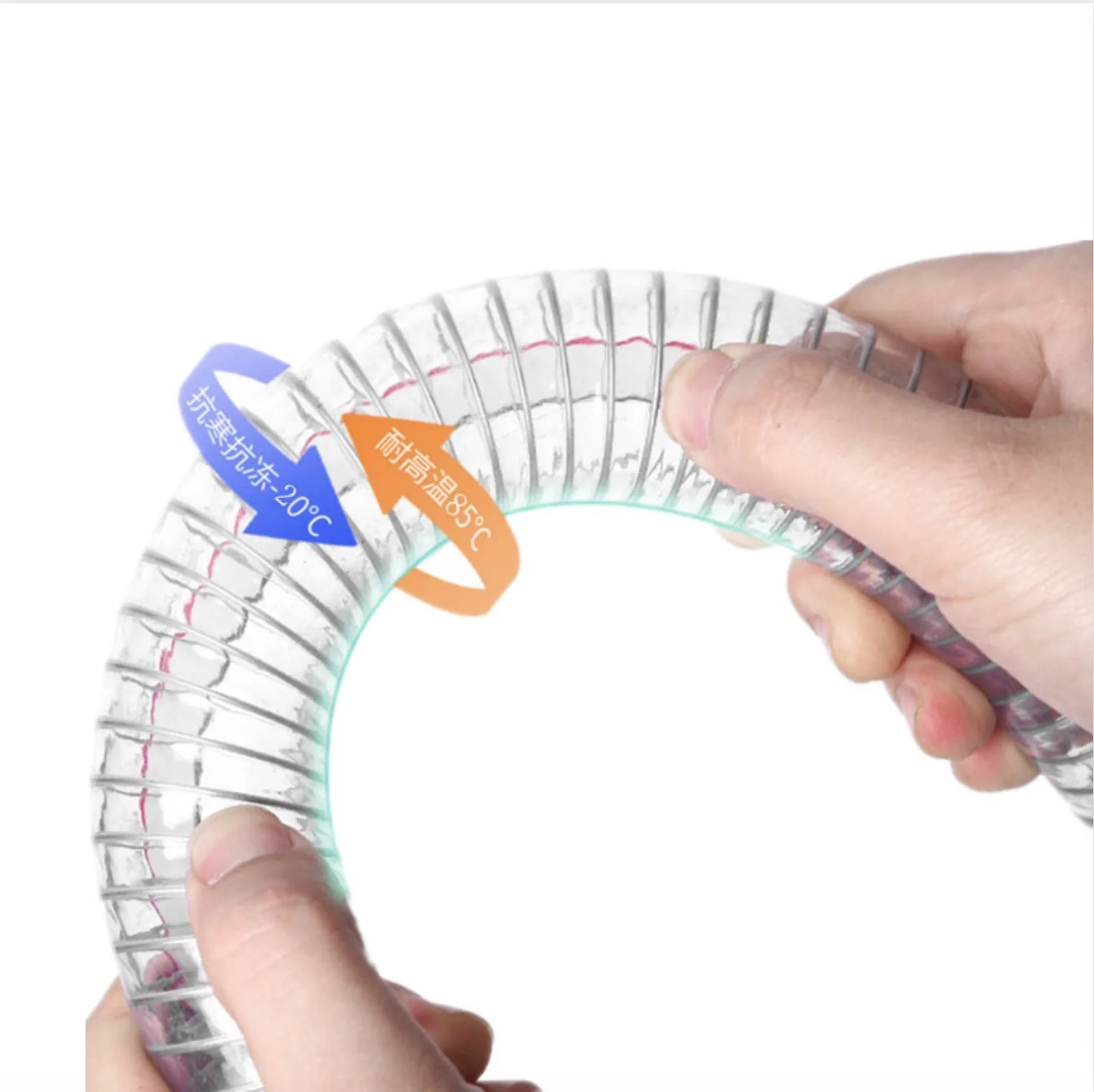 PVC Flexible Spring Spiral Hose Transparent Water-absorbing Hose ...