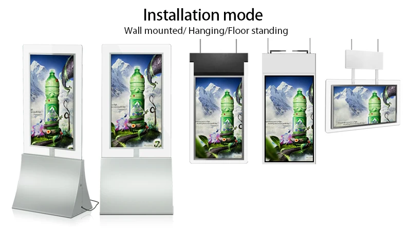 Floor Standing Dual Screen High Brightness Screen Indoor Lcd ...