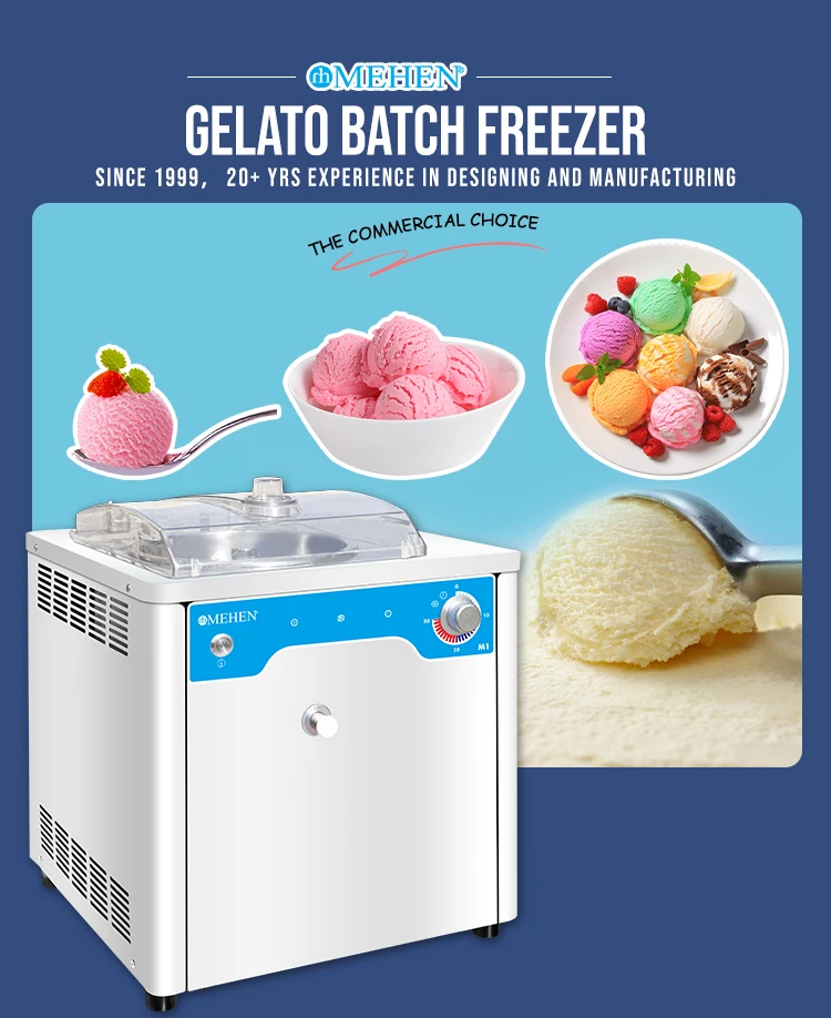 Mehen M1 Stainless Steel Italian Hard Ice Cream Machine Batch Freezer Gelato Machine - Buy ...