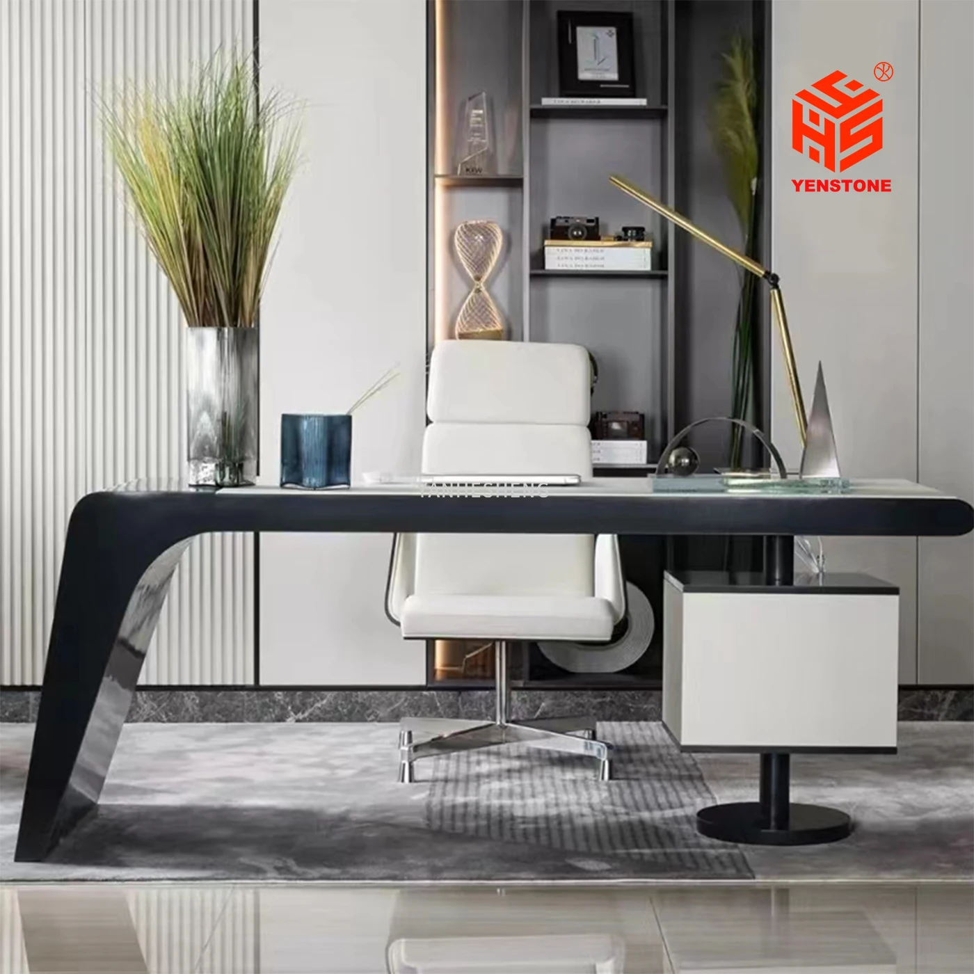 Luxury Executive Office Table Medium Executive Office Table White Color ...