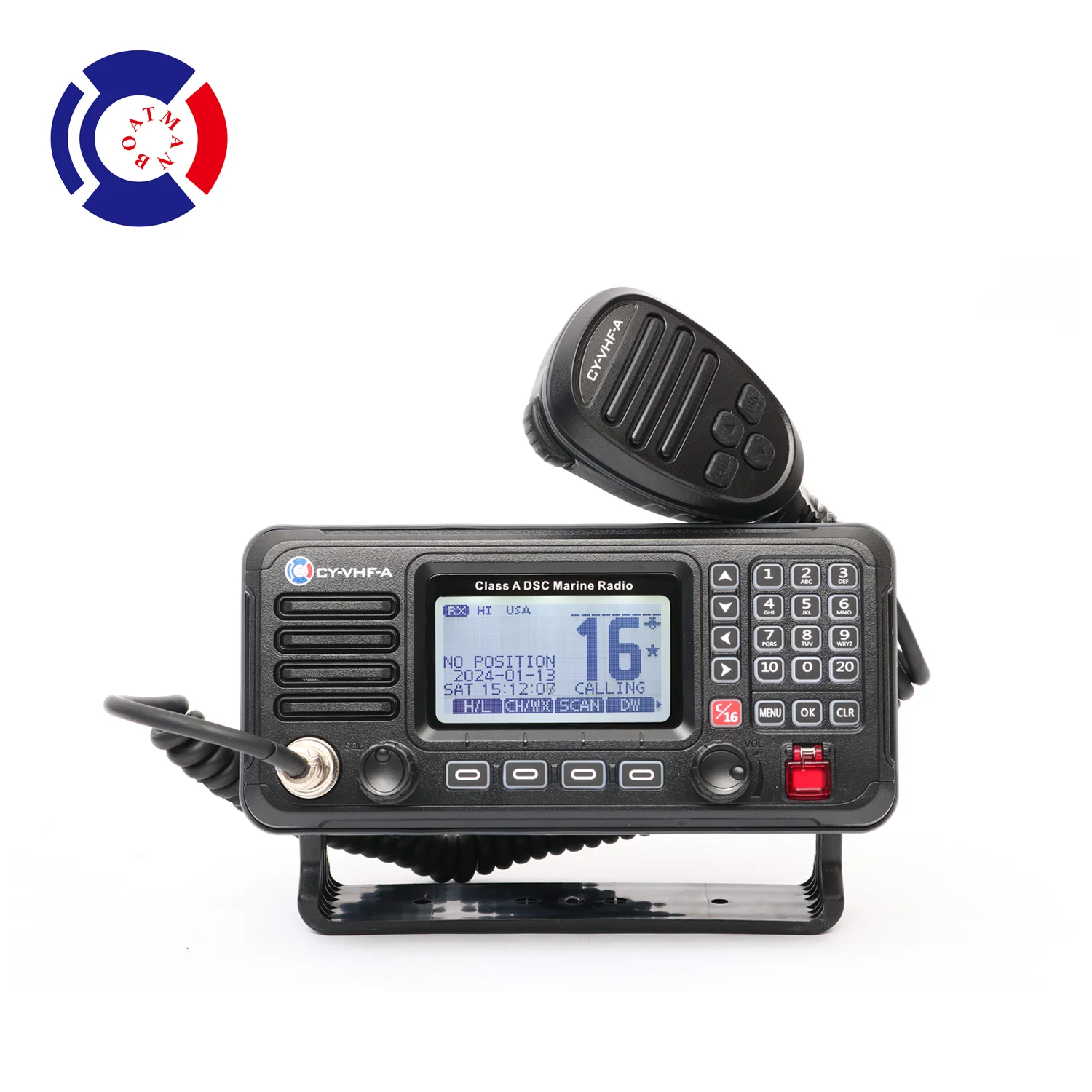 25W VHF 50KM Wireless GPS IPX6 Waterproof Marine Transceiver Auto DSC ...