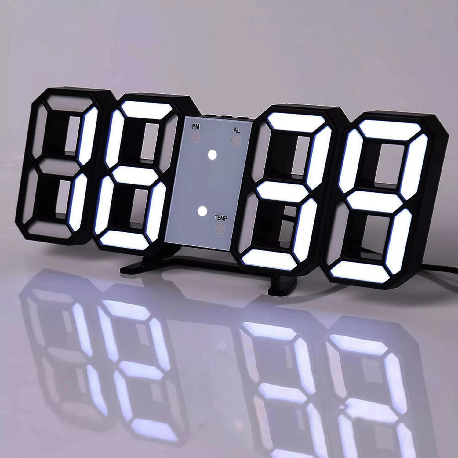 3D Digital Wall or Table Clock Living Room Decoration Night Mode ...