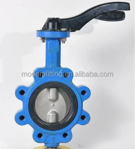 DN100 Ductile Iron Resilient Seat Control Butterfly Valves with Hand ...