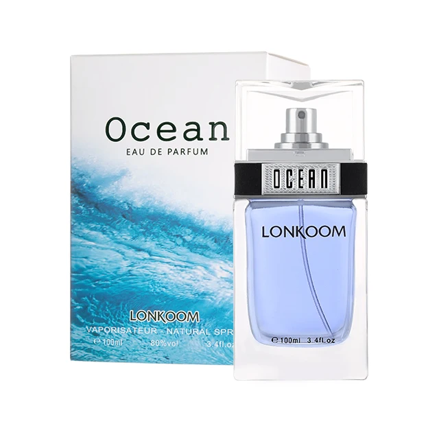 100ml Cool Pure Blue Ocean Perfume For Men Square Bottle Natural Spray ...