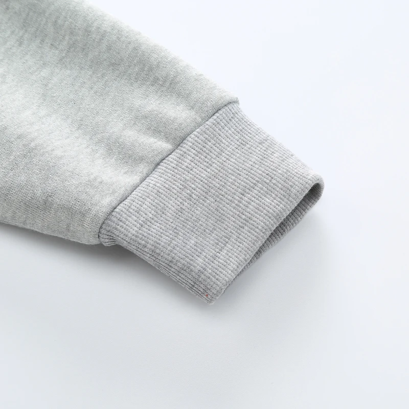 Men's European Crewneck Long Sleeve Cuff Zip Hoodie & Sweatshirt ...