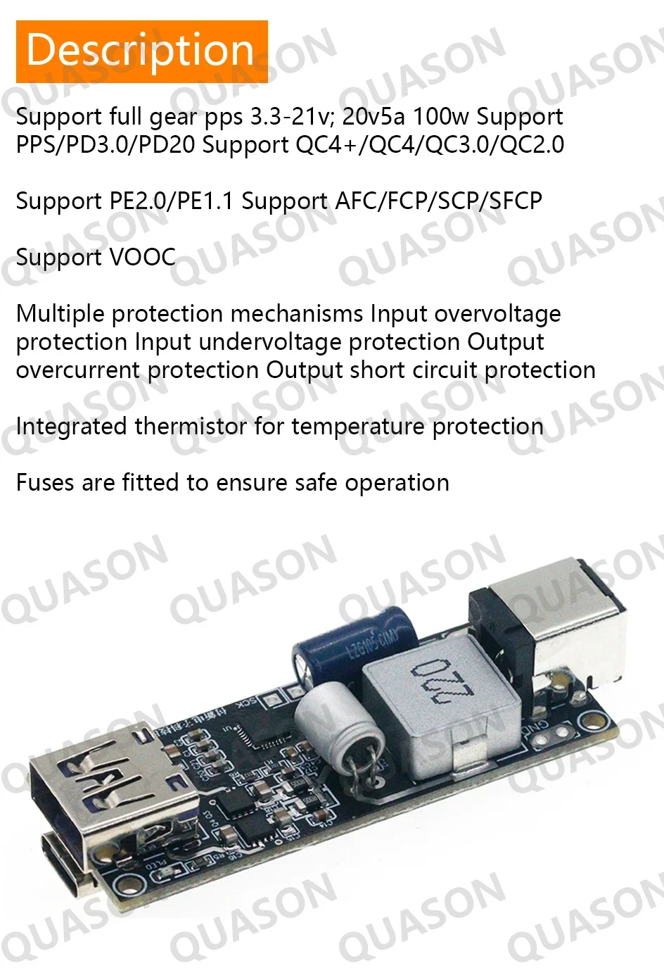 Sw3518 100w Full Protocol High Power Fast Charging Module Support ...