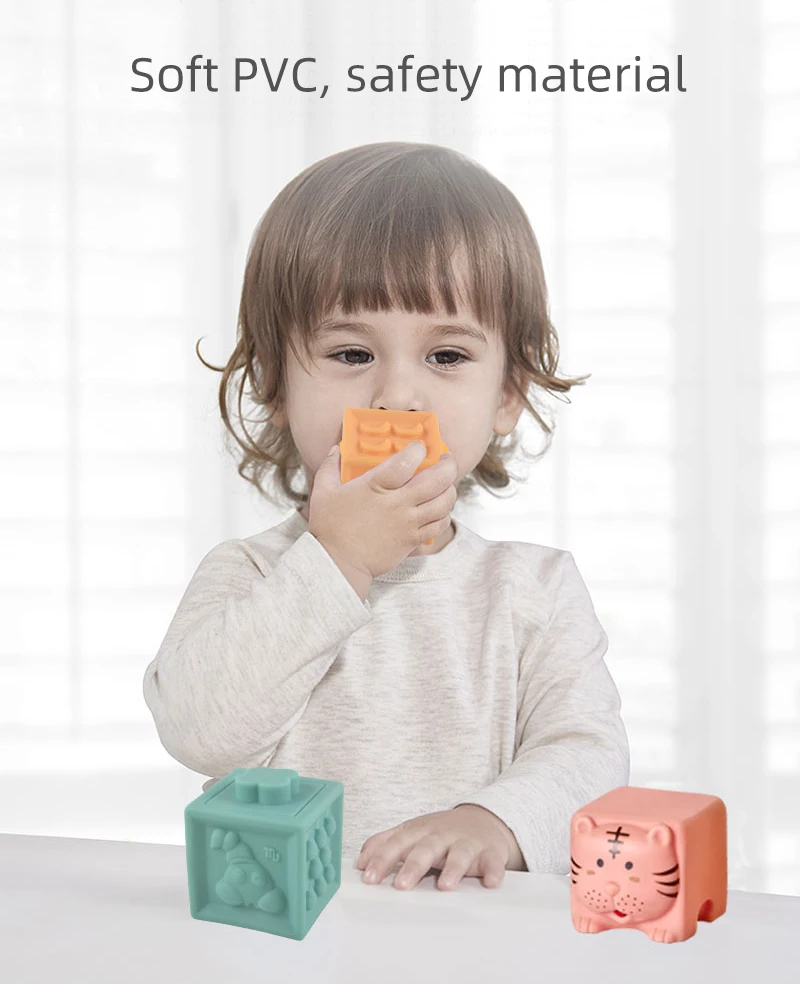 12pcs Rubber Pvc Silicone Textured Touch Hand Squeeze Sensory Baby Toys ...