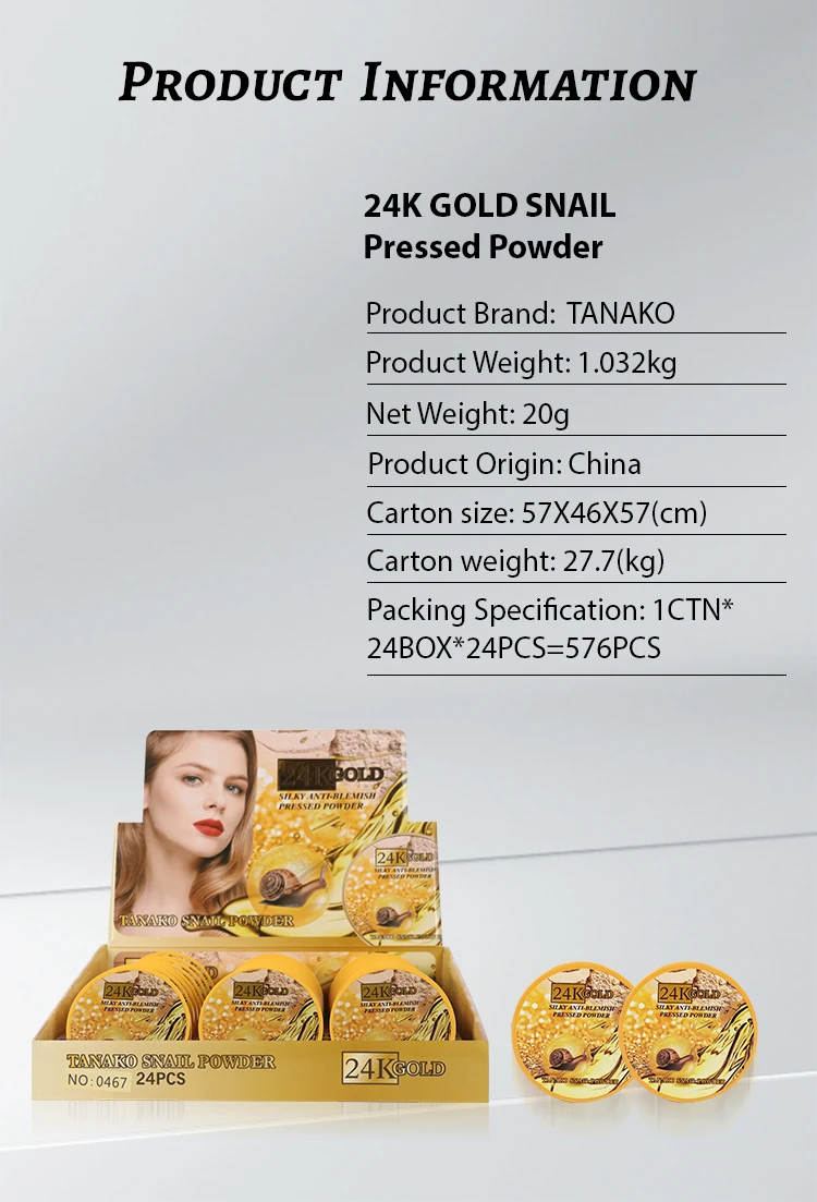 TANAKO Natural Matte Pressed Powder Compact Waterproof and Moisturizing ...