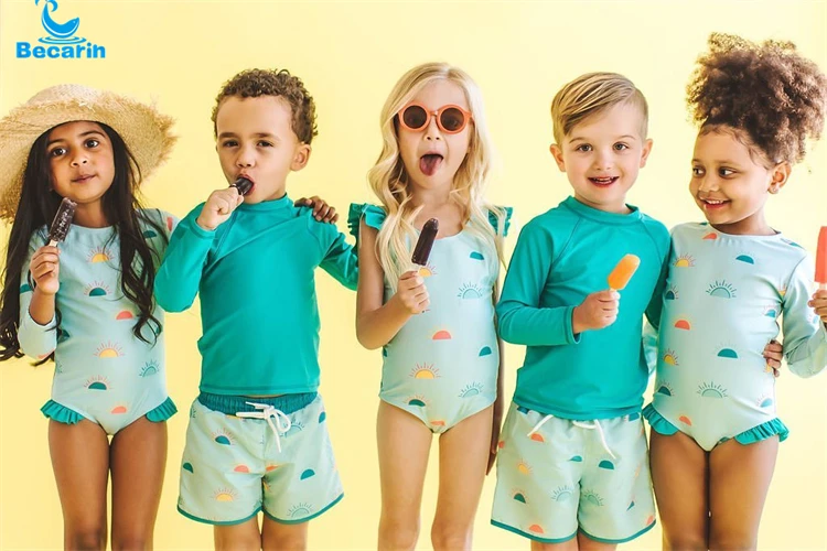 Becarin 2022 Children Swimwear Lovely Baby Swimsuits Little Girls And ...