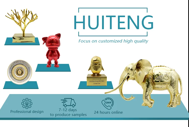 High Quality Gold Plated Trophy Crafts Jewelry Custom Elephant ...