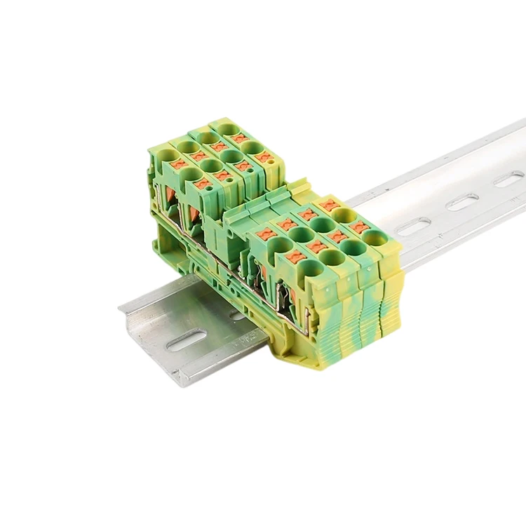 Pt 4-quattro-pe 4 Conductor Pluggable Quick Wire Connector Din Rail ...
