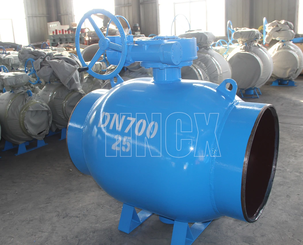 Large Diameter Full Bore Manual Welded Fixed Ball Valve Buried Heating ...