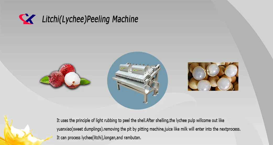 Fresh Lychee Peeling and Coring Machine - 3-5t/h Capacity