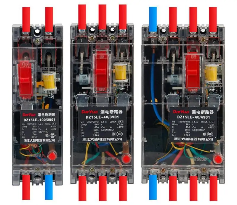 Mccb Dz15le-100/390 380v 40a 8kv 3 Poles Circuit Breakers Electrical ...