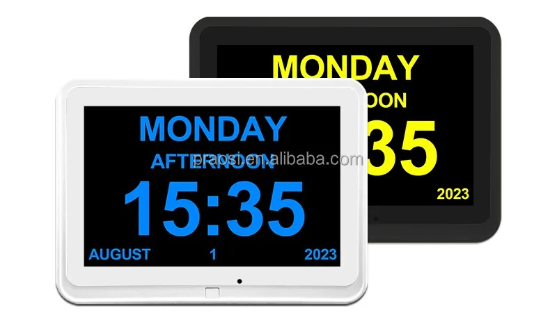 Pros 10" Digital Calendar Day Clock Auto Dimmable Display Extra Large ...