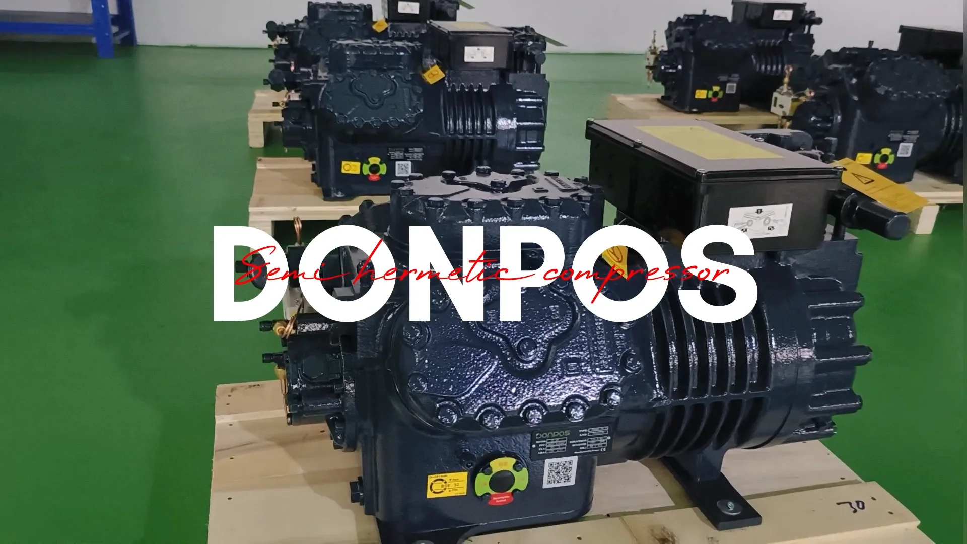 4hp Compressor Terminal Semi Hermetic Donpos Refrigerated Fish Freezing ...