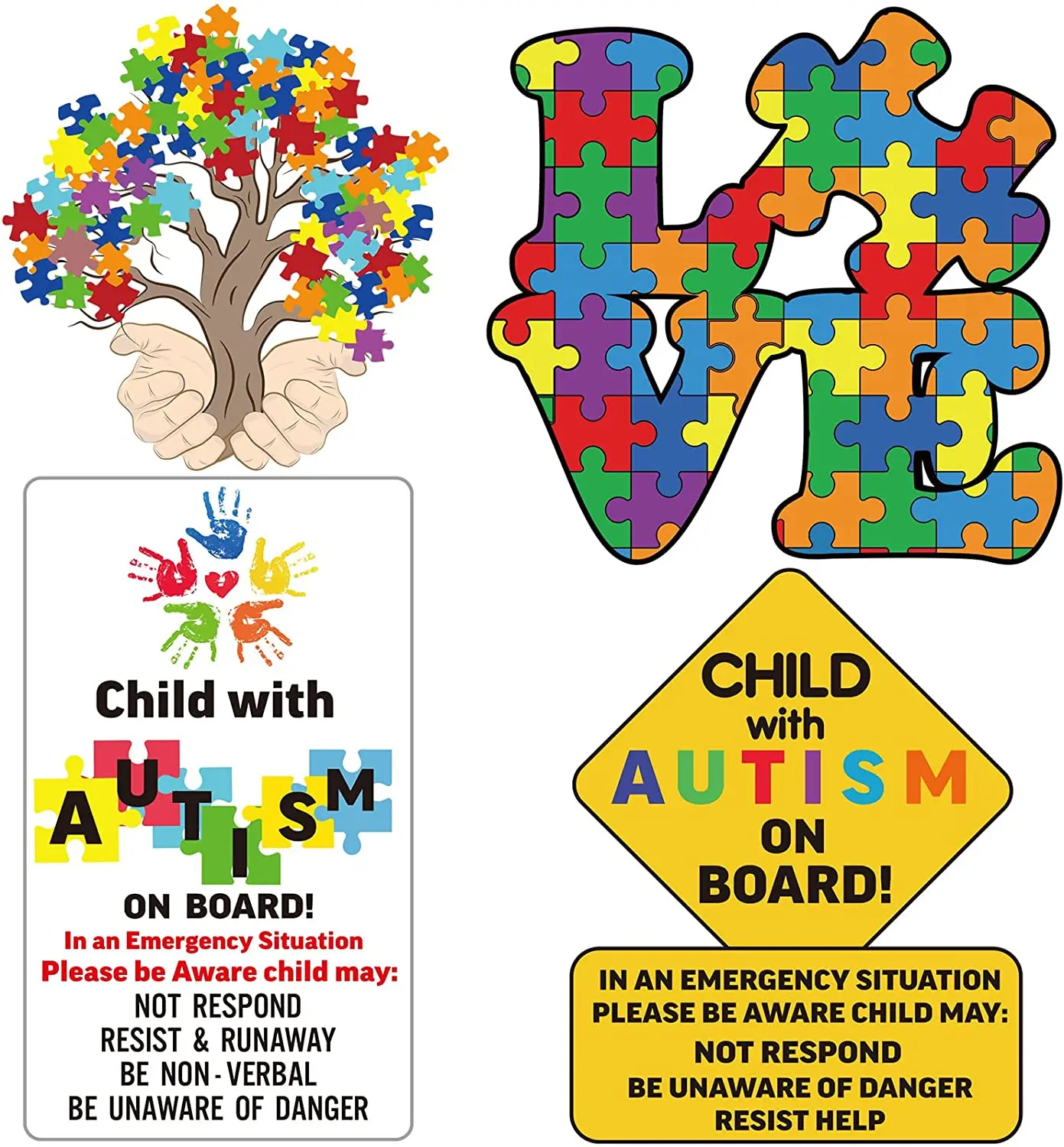 Autistic Occupant in Vehicle Stickers - Awareness & Support