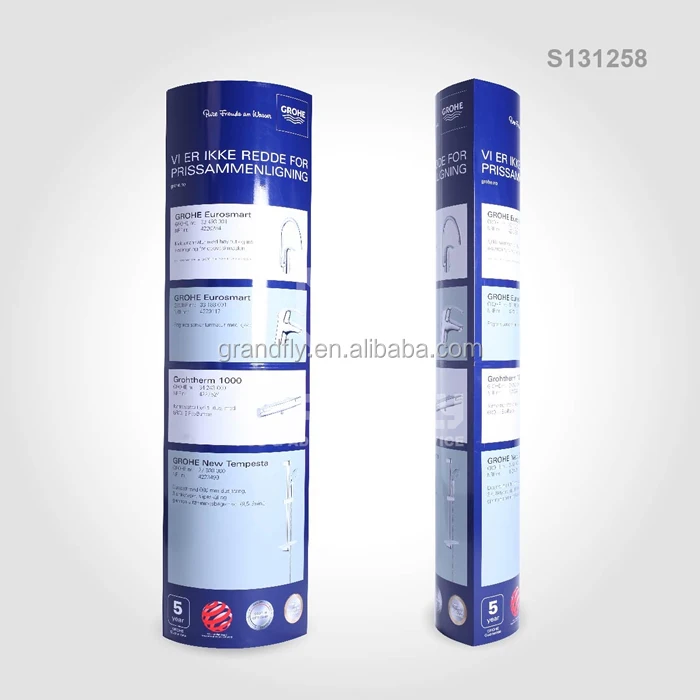 Customizable Cardboard Totem Display Stand for Advertising