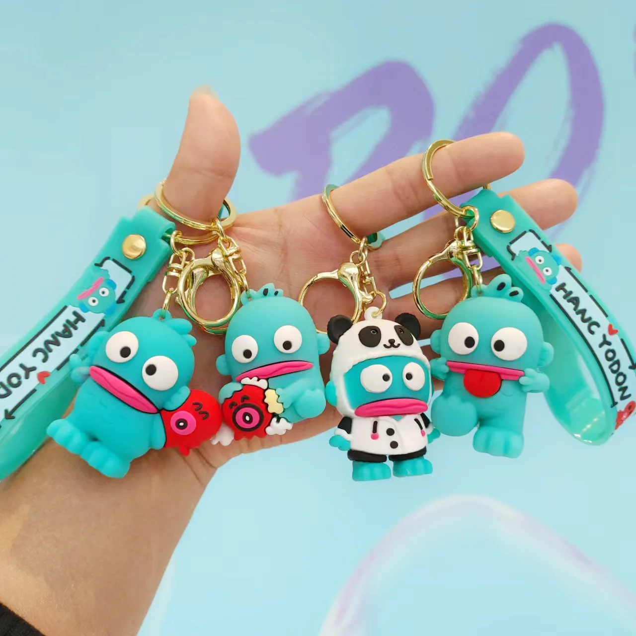 Cartoon Lovely Hangyodon Clownfish Keychain Cute Couple Figurine ...
