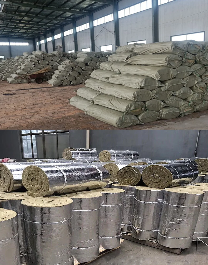 Funas Rock Wool Insulation Roll Sound Absorbing Basalt Rock Wool Fiber ...