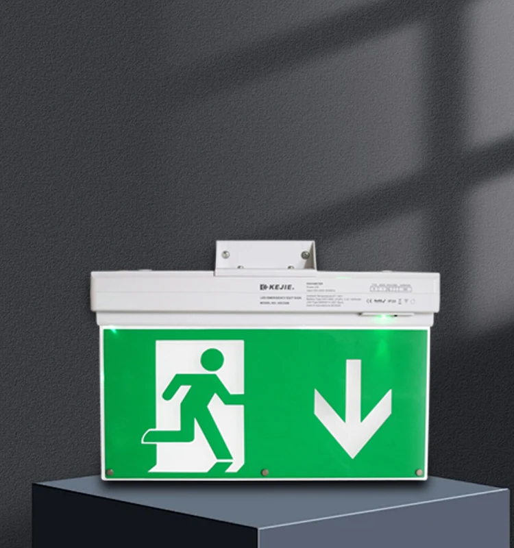 Fire Resistant Led Emergency Exit Sign Double Sides Maintained Battery ...